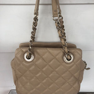 kate spade | Bags | Kate Spade Beige Quilted Leather Pearlized Bag ...